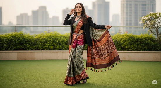 Fusion Saree Styles: Indo-Western Saree Looks You Must Try – Indidha